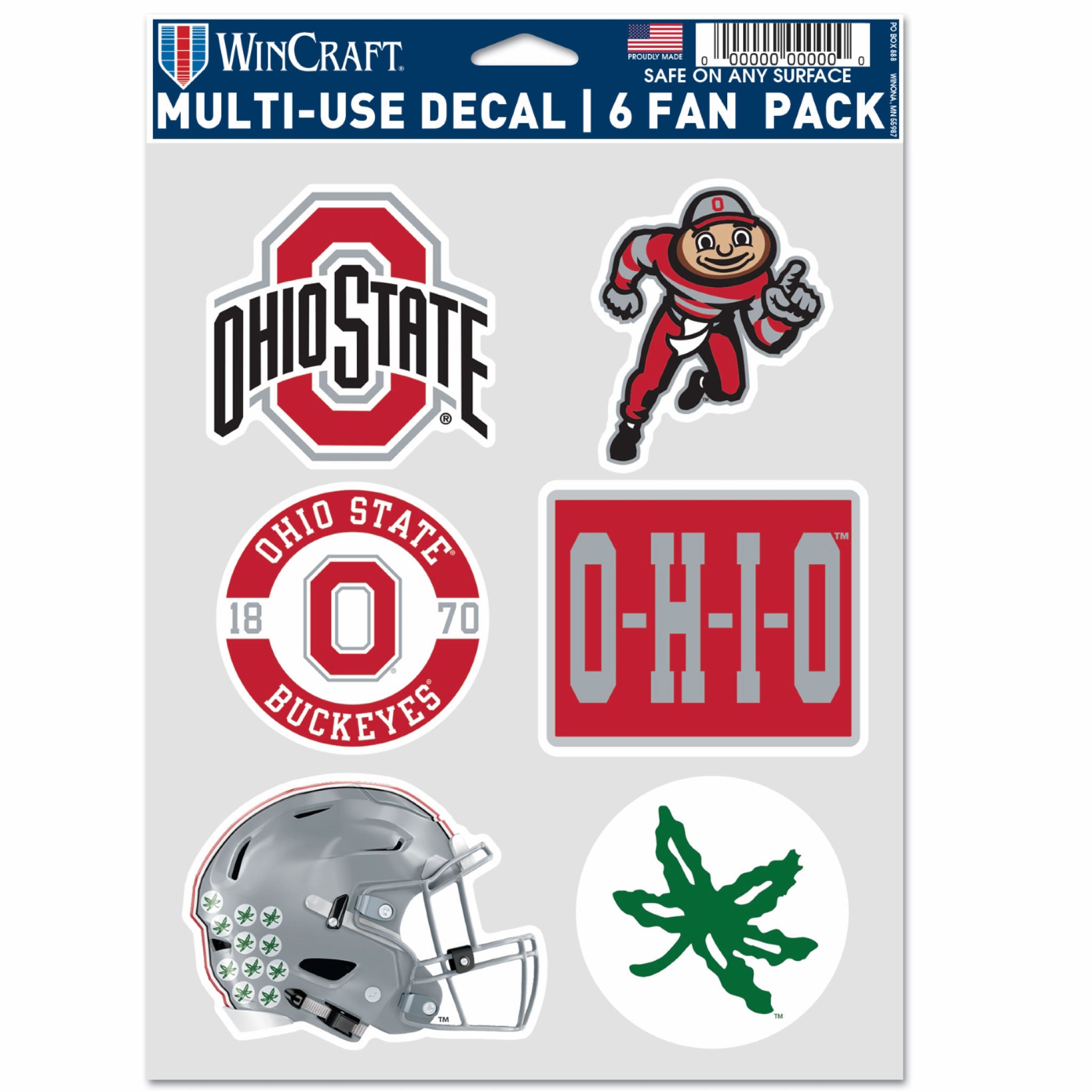 Ohio State Buckeyes 6pk Team Decal – BuckeyeCorner.com